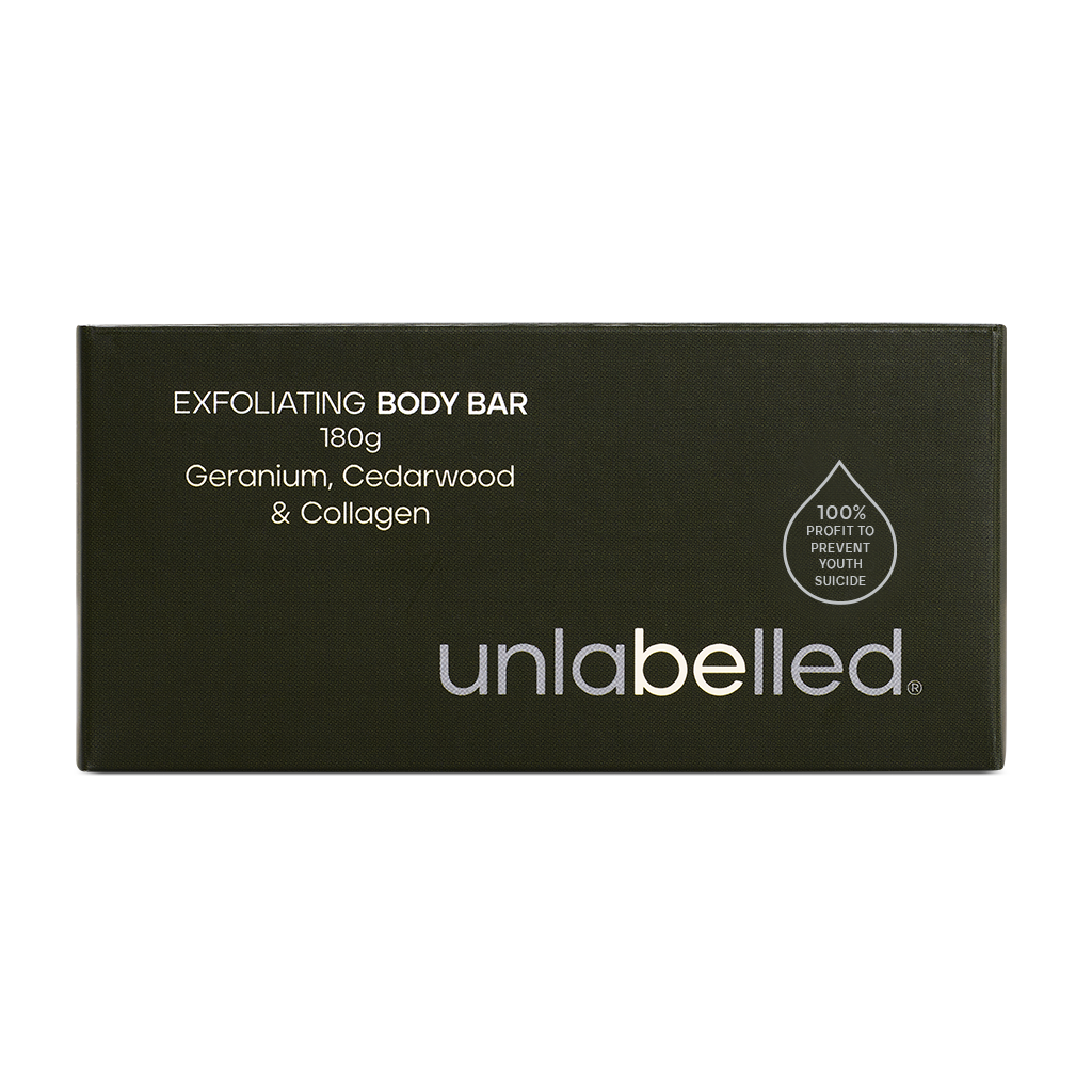 Luxurious Exfoliating Body Bar - Geranium, Cedarwood & Collagen